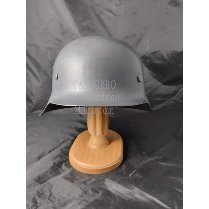 German helmet model M42 with luftwaffe blue paint, pigskin leather ...