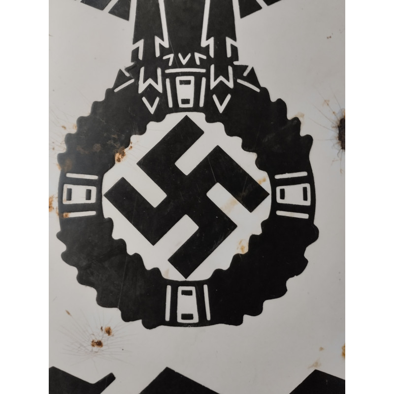 Enameled NSDAP poster.