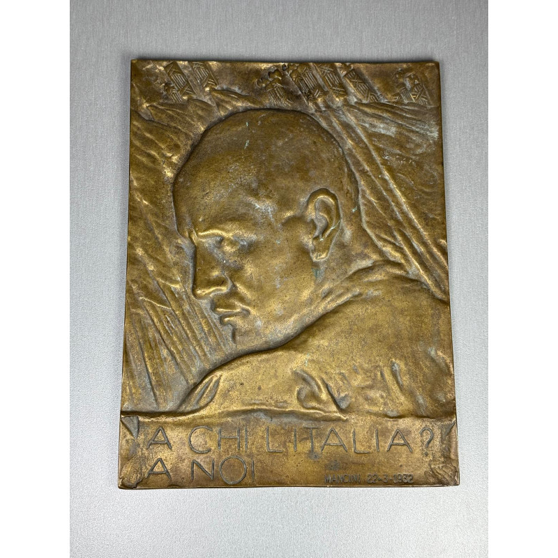 ITALIAN WW2 MUSSOLINI PLAQUE